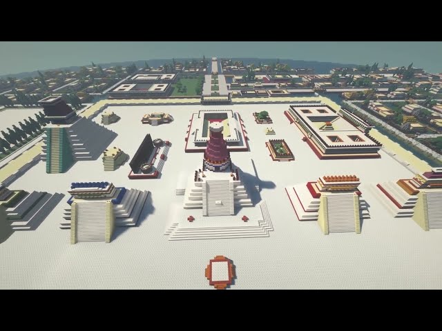 México-Tenochtitlán. Complete Aztec city Minecraft Map