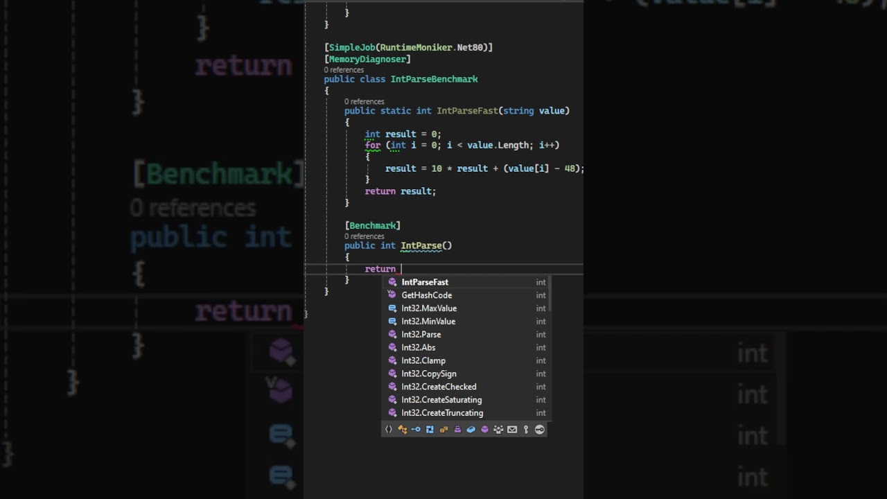 C# Performance Optimization : Int.Parse Benchmark  #csharp #dotnet #programming #codeoptimization