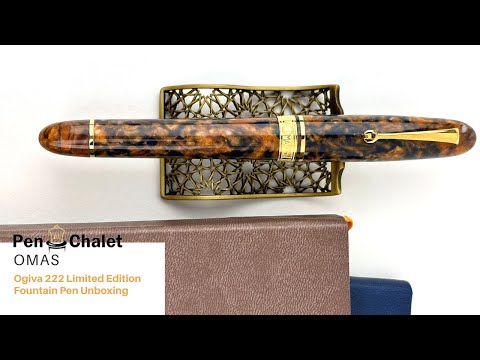Omas Ogiva 222 Blue Saffron Fountain Pen Unboxing Video