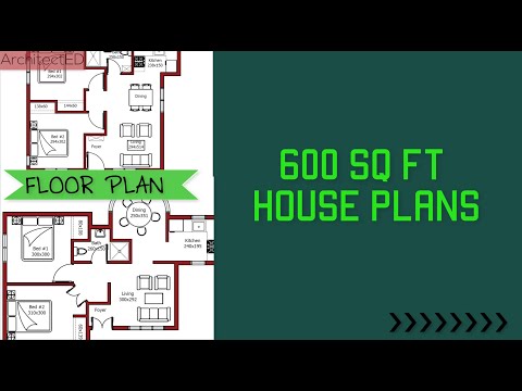 600 sq ft 2 BEDROOM HOUSE PLANS #TINY_HOUSE #LOW_BUDGET