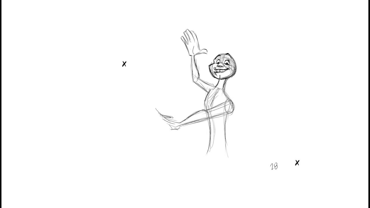 Character Design animation part one (pencil test)