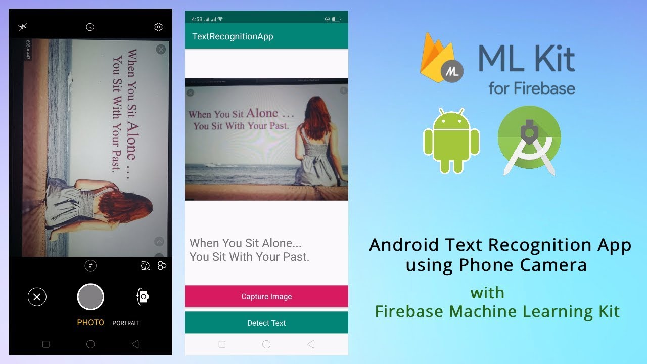 Android Text Recognition from Camera - Android Studio Tutorial Text Recogniser using ML KIT