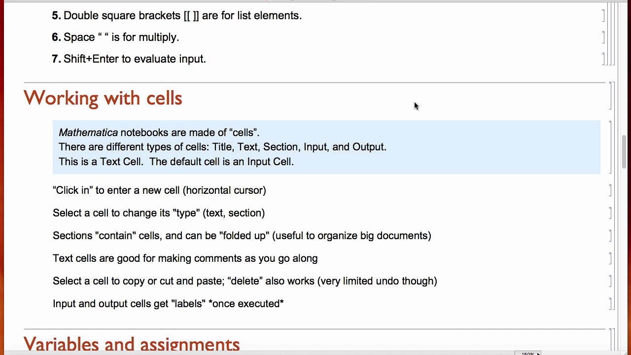 short intro to Mathematica