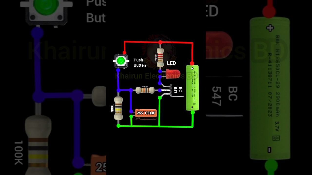 DIY Transistor Timer Delay circuit #youtubeshorts #shortsfeed #khairunelectronicsbd