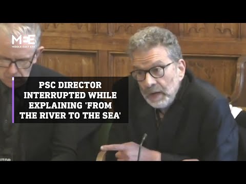 PSC director gets interrupted while explaining ‘From the river to the sea’ meaning