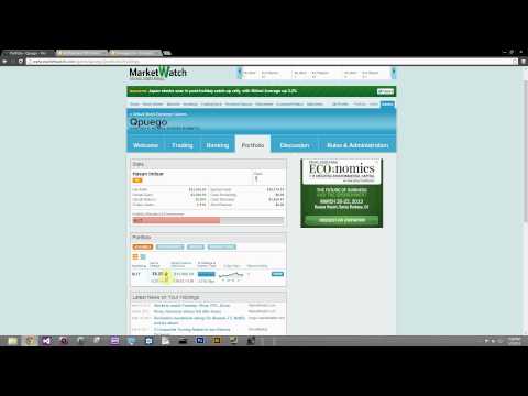 Marketwatch Tutorial 6-What do the numbers in the portfolio mean?