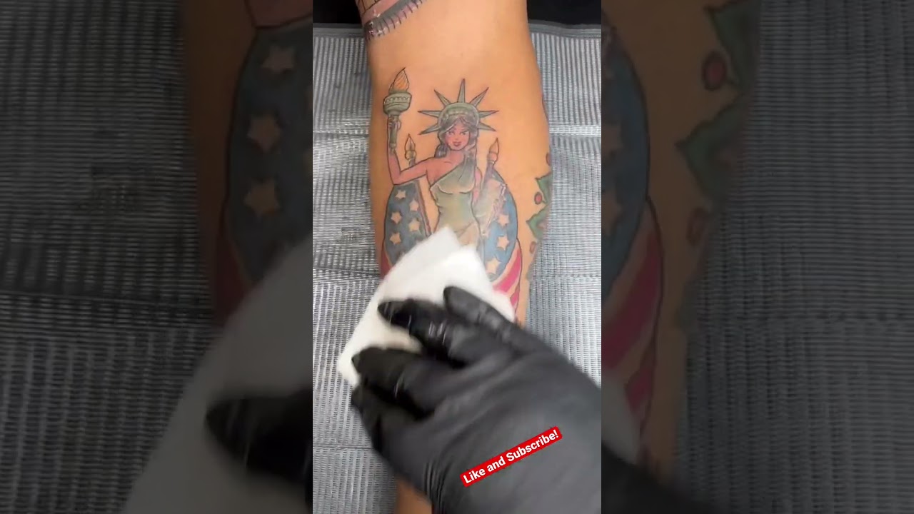 Traditional Lady Liberty tattoo | Pinup girl | San Diego, Ca | @tahitigil
