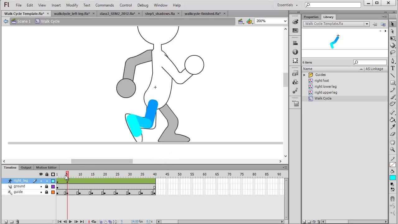 Create a Walk Cycle Using Adobe Flash (Part One)