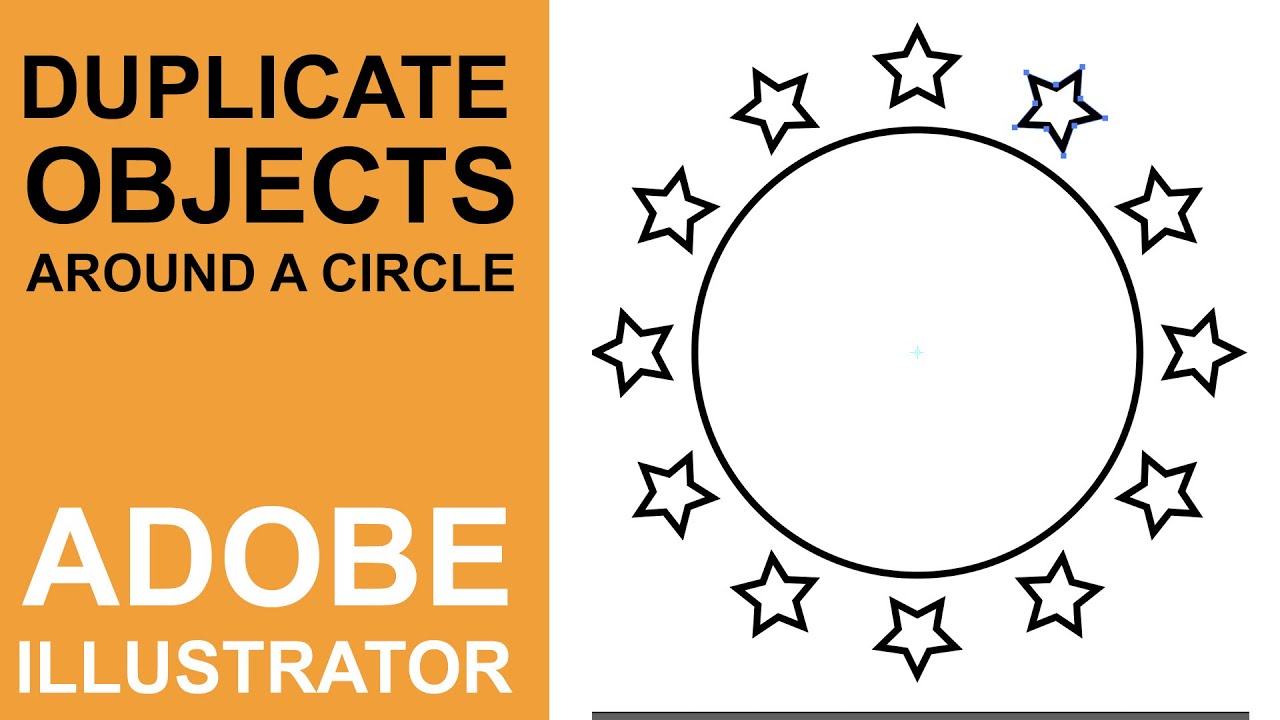 How To Duplicate Objects Around A Circle | Adobe Illustrator Tutorial
