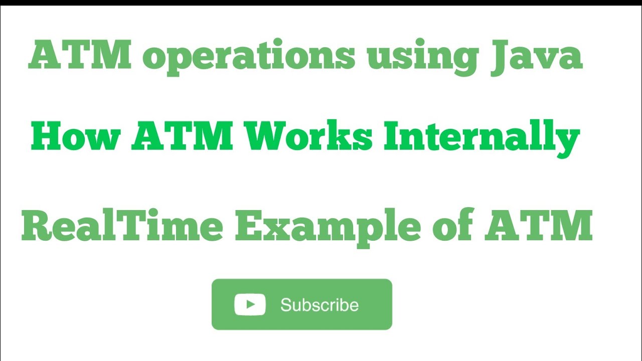 ATM program using java || Simple ATM operations using java