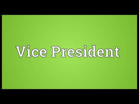 Vice President Meaning