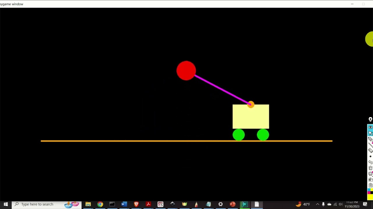 Python Animation and Simulation of Inverted Pendulum-Cart System (Tutorial Links Provided)