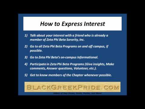 How to Express Interest in Zeta Phi Beta