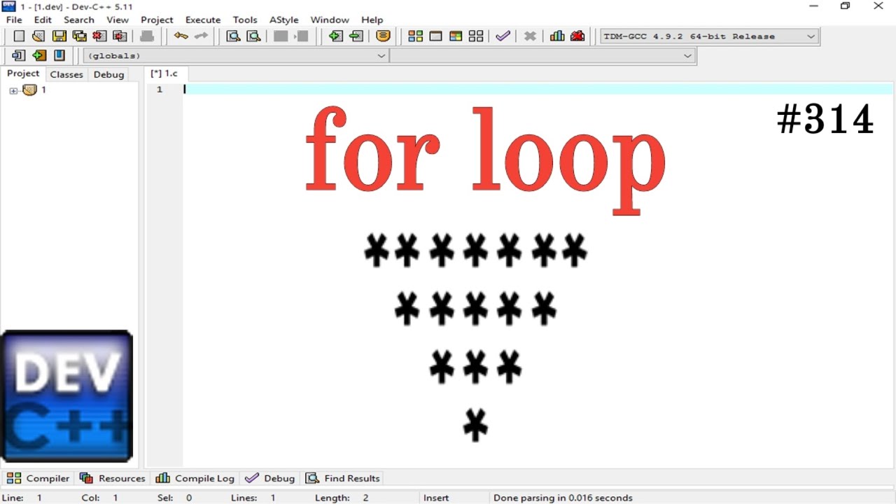 Diamond pattern using for loop in C Language || Simple Method Apply