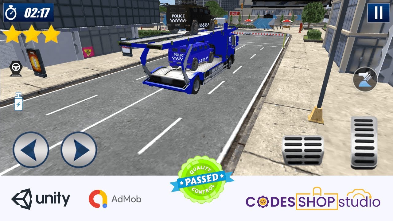 Police Vehicle transport parking | Unity Game | 100% tested Source code