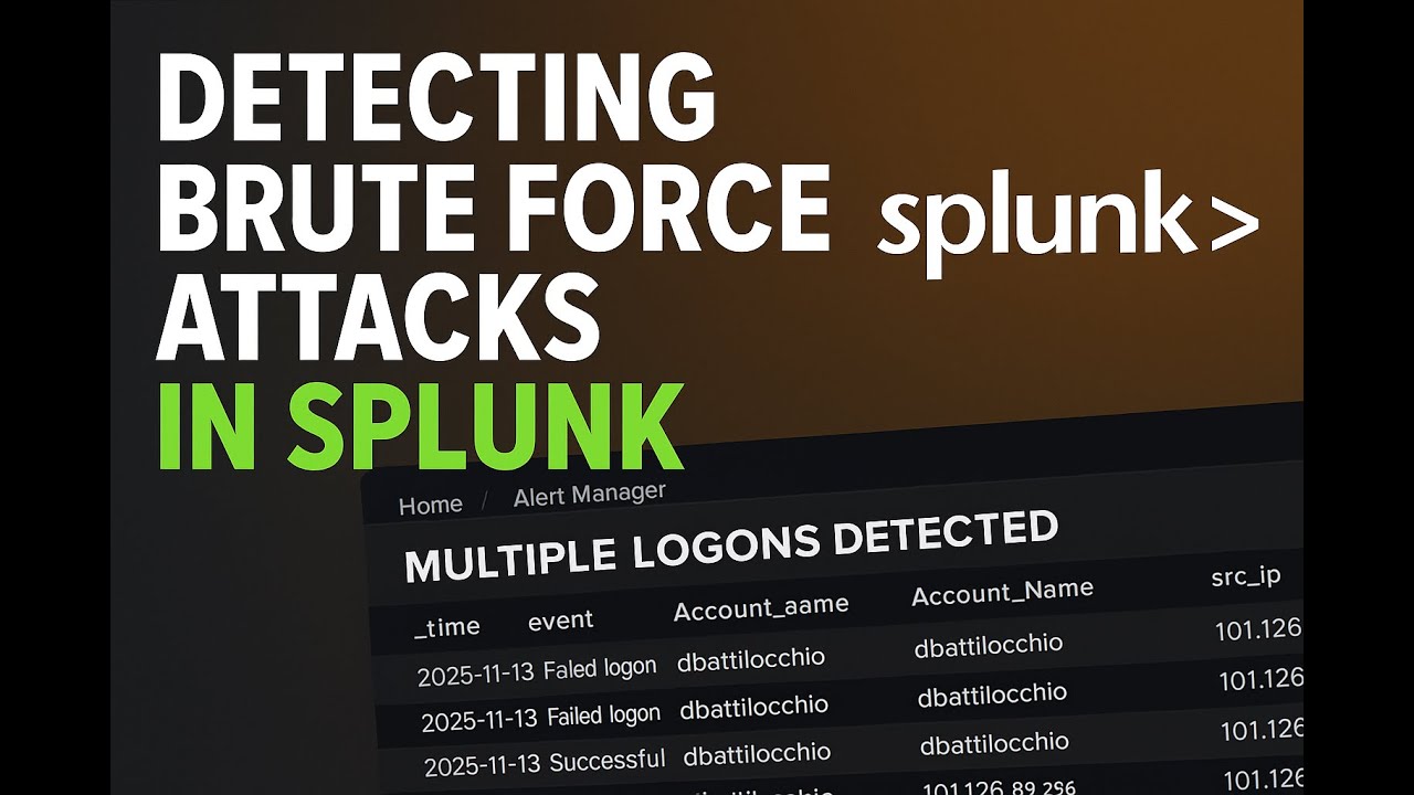 Detecting Brute Force Attacks in Splunk (Home SOC Lab Tutorial)