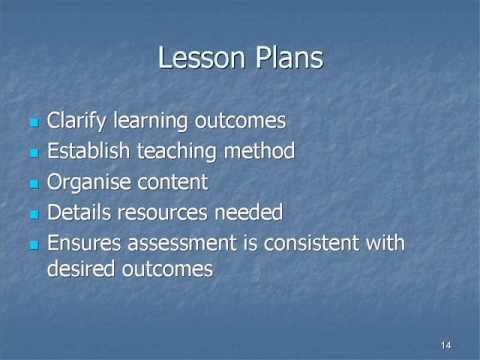 Lesson Planning - Introduction