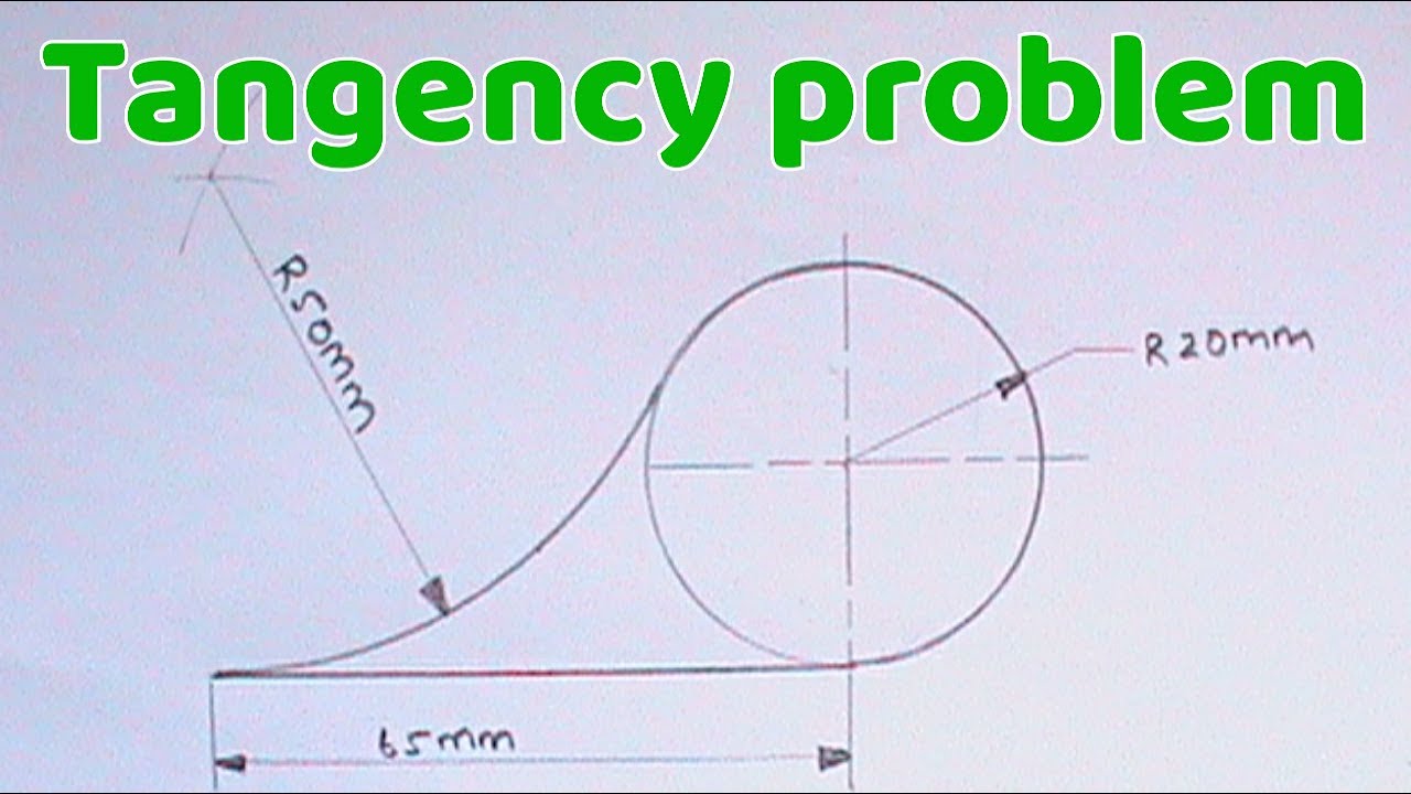 HOW TO SOLVE TANGENCY PROBLEM 1 || TANGENCY PROBLEM || ENGINEERING DRAWING || TECHNICAL DRAWING
