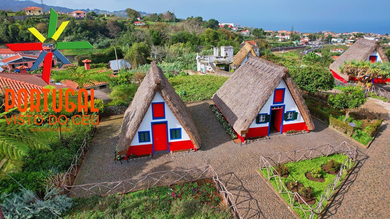 Typical houses of Santana 🏘️ Casas típicas de Santana 🏡Madeira Island - 4K UltraHD