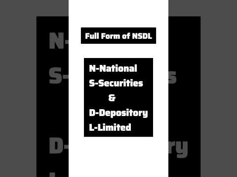 Full form of NSDL #class12 #oc #gseb #englishmedium