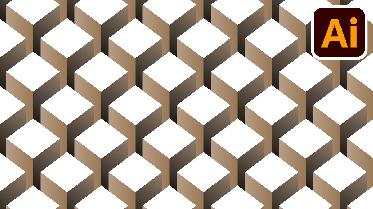 Pattern design | Polygon | Adobe illustrator tutorials | 011