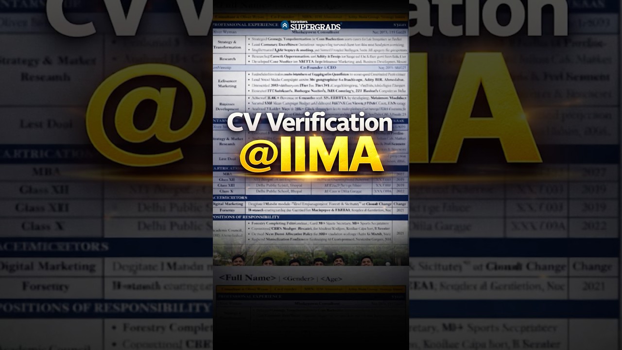 CV Verification @IIM Ahmedabad | The Hardest Part of MBA? It’s NOT the CAT Exam! 📄❌#shorts #mba2026