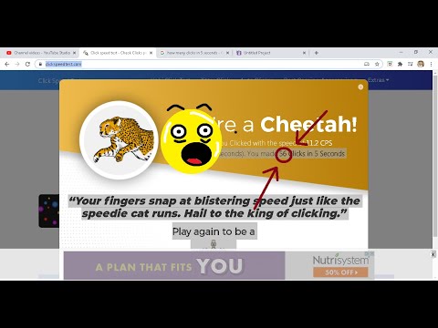 CLICK SPEED TEST (56 CLICKS 5 SEC) WORLD RECORD!! CHEETAH RANK!