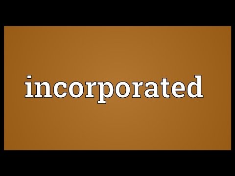 Incorporated Meaning