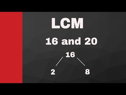 LCM of 16 and 20