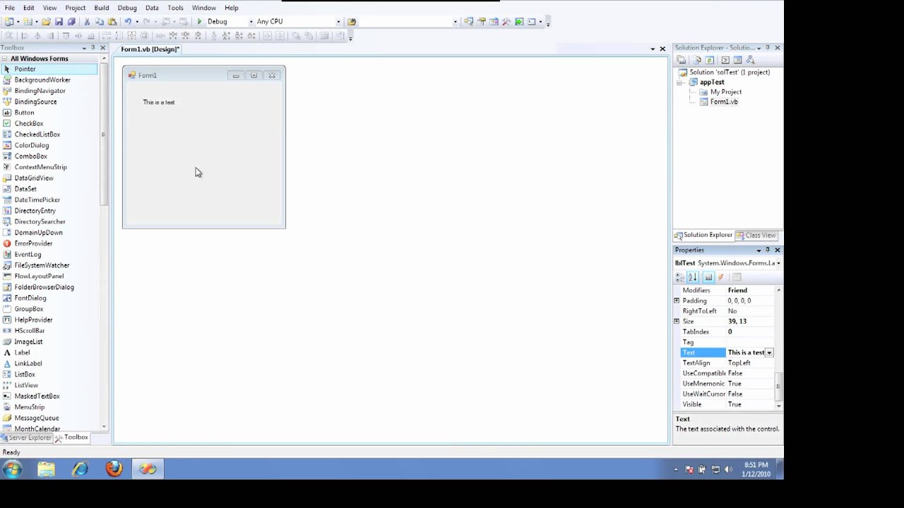 Create New Projects with Visual Studio