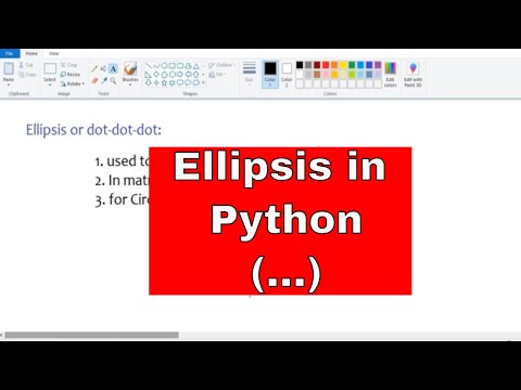 PYTHON TUTORIAL:ELLIPSIS IN PYTHON|WHAT IS THREE DOTS IN PYTHON|DOT-DOT-DOT IN PYTHON