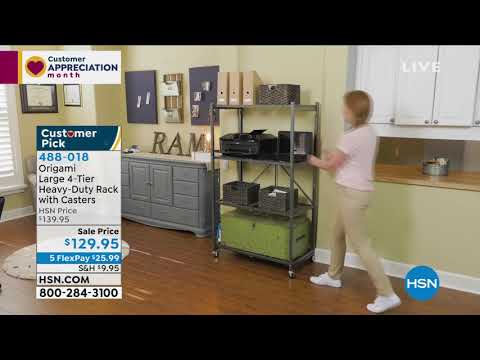 Origami Large 4Tier HeavyDuty Rack with Casters