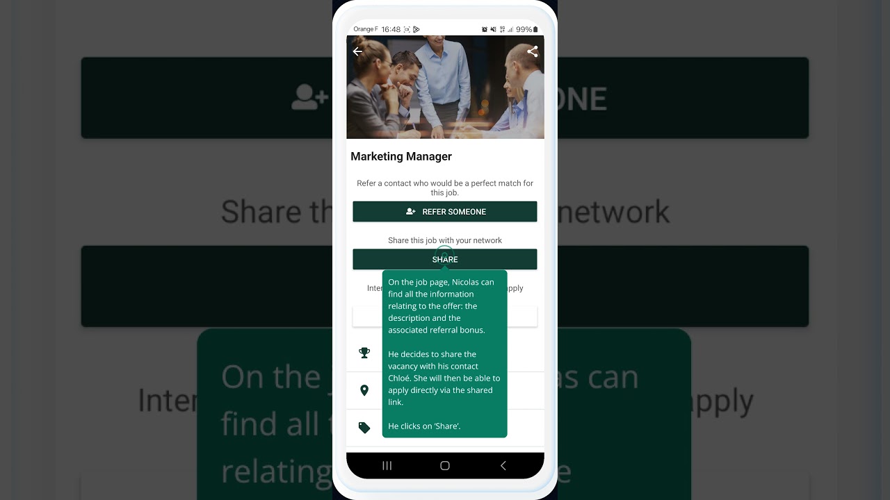 Demo Mobile Referral App: boost referrals by making it easy for employees | CleverConnect [EN]