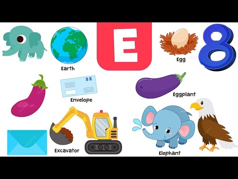 Words Starting with E | Fun Letter E Learning for Kids #kaivutv #alphabet #alphabet