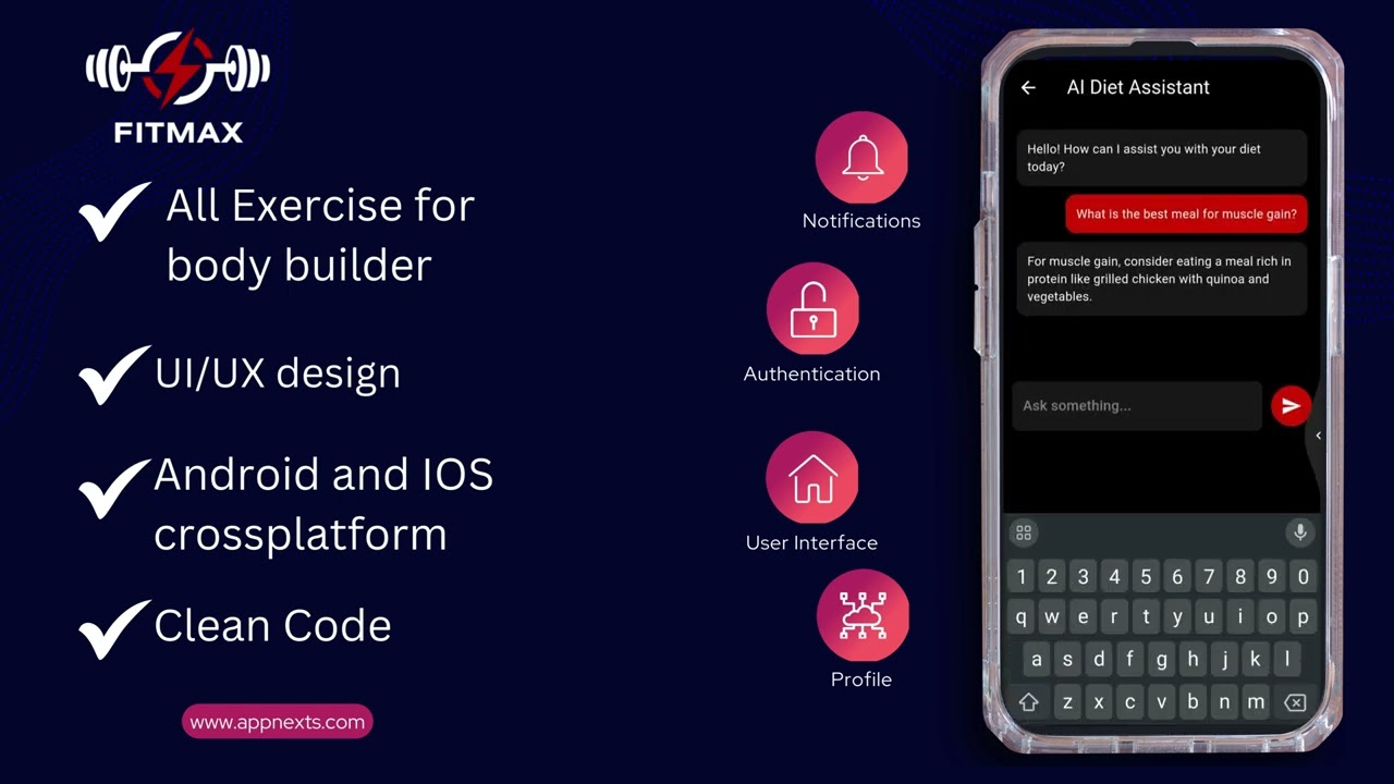 FitMax - Best Fitness Flutter App UI Kit | Workout & Diet App | Android & iOS