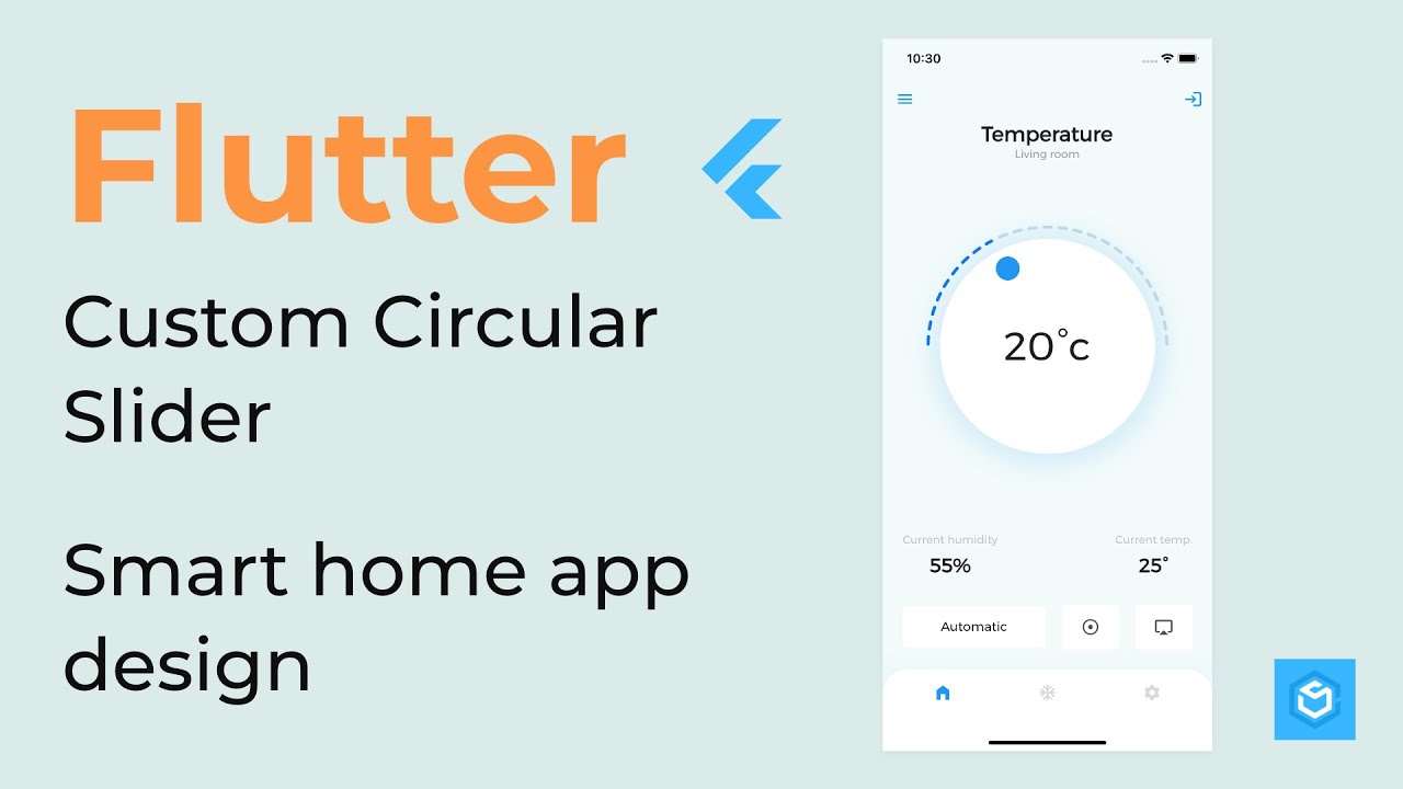 Flutter - Beautiful Smart Home App Design with Cool Circular Slider Controller - Speed Code