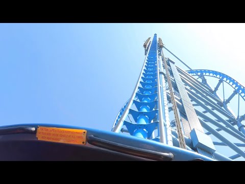 Mr Freeze INTENSE Launch Roller Coaster FORWARDS 4K POV! | Six Flags Over Texas [No Copyright]