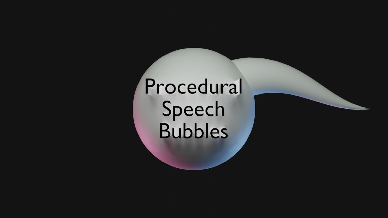 Procedural Speech Bubbles (old tutorial)