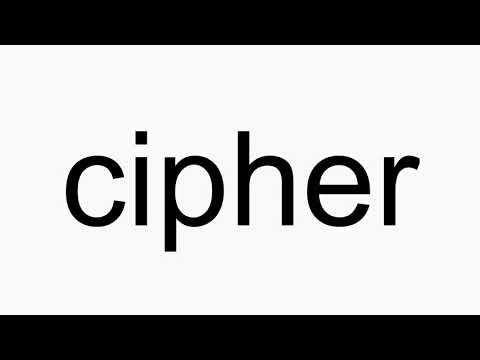 How to pronounce cipher