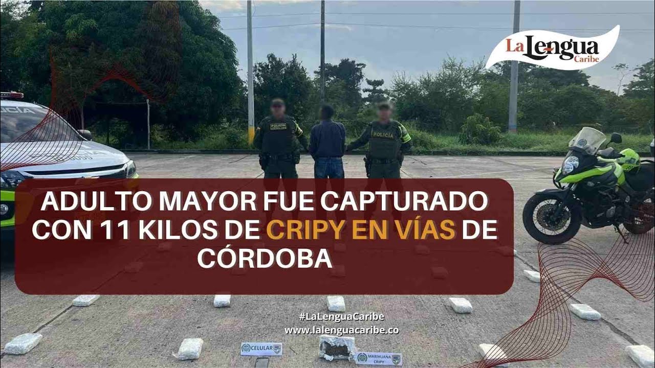 Adulto mayor fue capturado con 11 kilos de cripy en vías de Córdoba ...