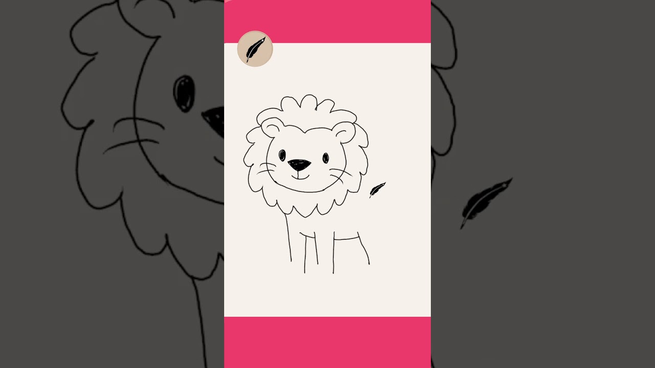 How to Draw a CUTE LION! 🦁👑  Easy Safari Cartoon for Kids & Beginners #lidoartworks