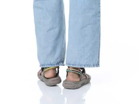Famous Skechers Women's Reggae-Sew Me-Boho Woven Strappy Slingback Sandal