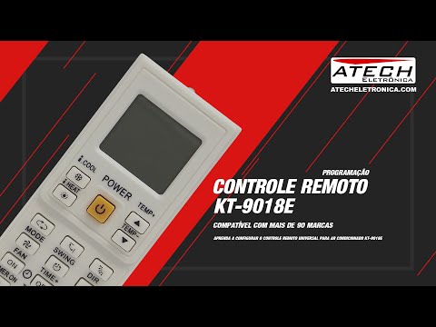 Como Programar Controle Remoto Universal De Ar Condicionado KT-9018E / SKY-7045 / FBG-7045 / LE-7428