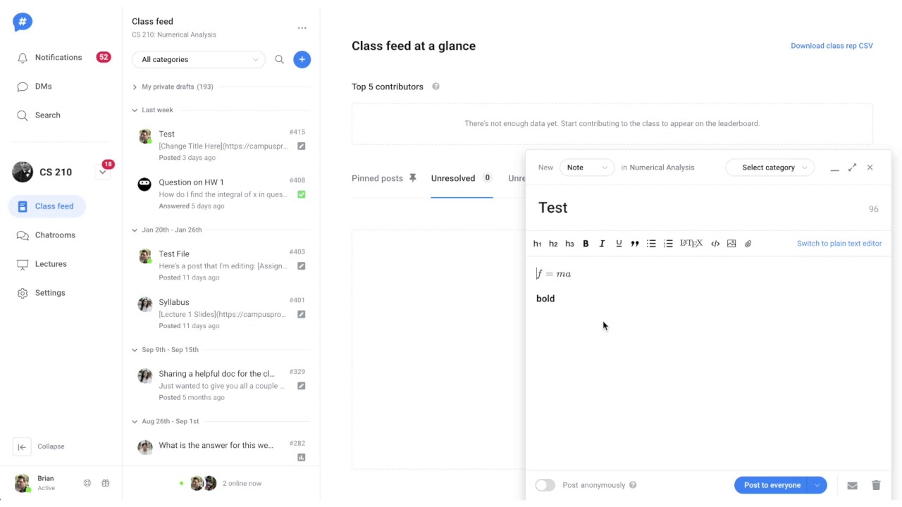 How to Use the Markdown and LaTeX Editor