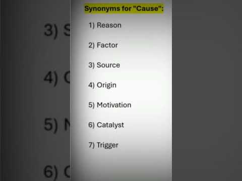 Synonyms for Cause #englishlanguagetest