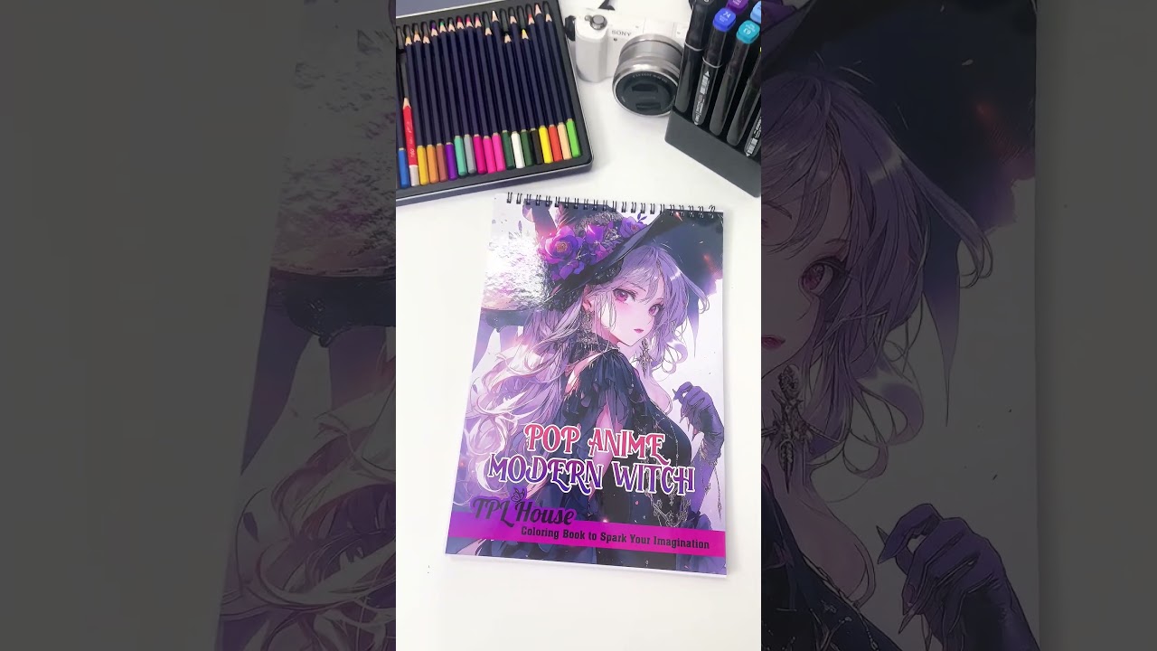 Anime Witch Coloring Book for Adults ✨ Spiral Bound Fantasy Art