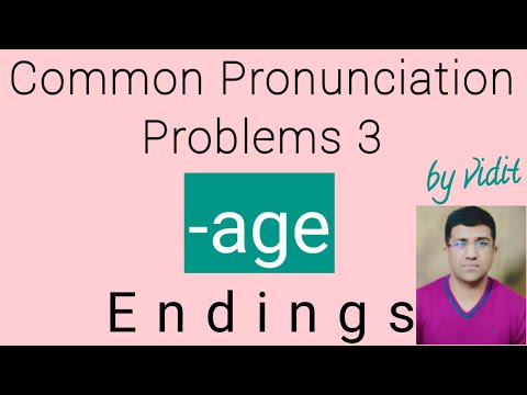 #PRONUNCIATION OF WORDS ENDING WITH -age #CORRECT ENGLISH PRONUNCIATION #ENGLISH WORDS ENDINGS