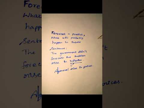 forecast meaning #shorts #english #vocabulary