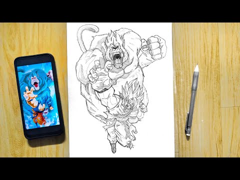 How to Draw Goku Great Ape Oozaru | Drawing Goku With Oozaru | Anime Drawing Easy - Dragon Ball Z
