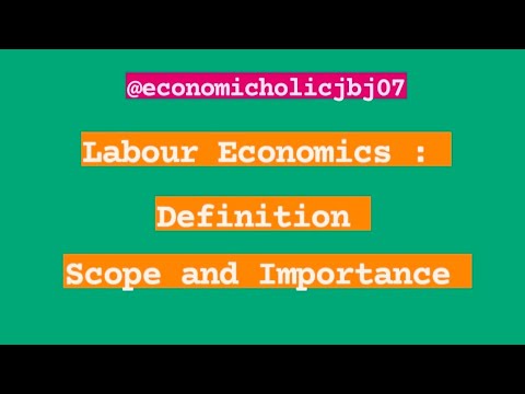 Labour Economis : Definition, Scope and Importance (in Hindi) @economicholicjbj07